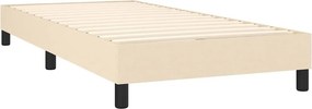 Rám postele s boxspringem krémově 80x200 cm textil 3120473