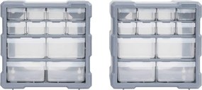 Organizéry s 12 zásuvkami 2 ks 26,5 x 16 x 26 cm 147582
