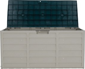 Zahradní úložný box, šedá/zelená, KORTEZ