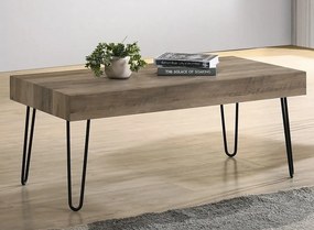 Casarredo - Komfort nábytek Konferenční stolek LOFT 99 3D fólie dekor dřeva/černý kov