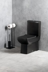 Sapho LARA WC kombi, spodní/zadní odpad, včetně splachovacího mechanismu, černá mat LR360