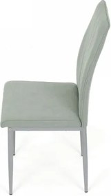 Jídelní židle zelená látka šedé kovové nohy DCL-379 GRN2