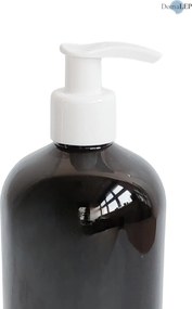 Dávkovač na mýdlo 500 ml černý s bílou pumpičkou BELA