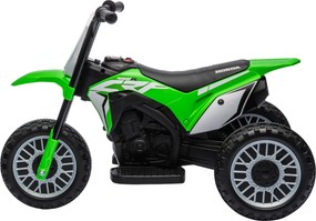 HOMCOM Dětská Elektrická Motorka s Hlavní a Zvukem Spuštění, Dětská Elektrická Motorka pro Děti 1.5-3 Roce Zelená