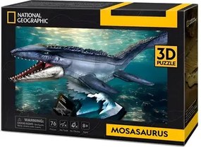 CUBICFUN Puzzle 3D National Geographic Mosasaurus / 76 dílků / 48,5 x