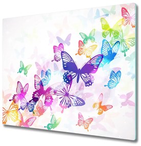 Skleněná krájecí deska Barevné motýly 60x52 cm
