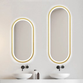 Zrcadlo Zeta Gold LED Rozměr: 50 x 130 cm
