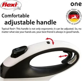 Flexi One M pásek 5m bílo-černé / Vodítko