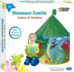 Dětský stan Dinosauří hrad zelený / Dětský stan / 105 x 125 x 105 cm /