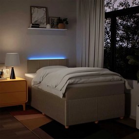 Box spring postel s matrací krémová 120x200 cm textil 3289728