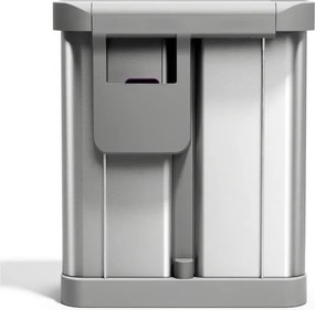Ocelový odpadkový koš 34+24 l na tříděný odpad/nášlapný v matně stříbrné barvě – simplehuman