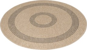 Ayyildiz, Kusový koberec Comilla 886 Black kruh, 120x120 (průměr) kruh, hnědá, chodba / předsíň