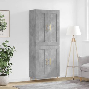 Skříň highboard betonově šedá 69,5x34x180 cm kompozitní dřevo,  3199677