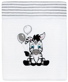 Luxusní dětská zimní deka New Baby Zebra 110x90 cm Bílá