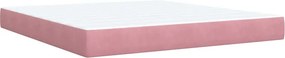 Box spring postel s matrací růžová 180x200 cm samet 3285661
