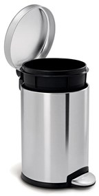 Pedálový odpadkový koš Simplehuman – 4,5 l, kulatý, matná ocel, FPP