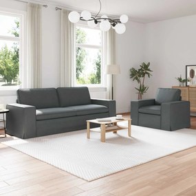 Set pohovek 2 ks Tmavě šedá textil 3407589