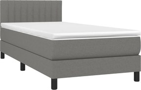 Box spring postel s matrací tmavě šedá 90x190 cm textil 3140178