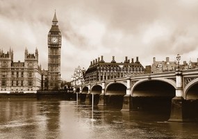 Fototapeta na zed' Nostalgický Výhled na Big Ben | 360 x 254 cm | DFTS0480