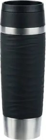 Emsa Travel Mug Waves Grande 0.5l černá / Termohrnek / nerezová ocel