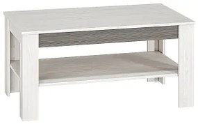 BERNIS 1201 -konferenční stolek lamino, borovice bílá/ borovice bílá/ šedá