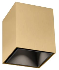 Wever & ducré čtvercové stropní stropní svítidlo box mini ceiling surf 1.0 led 1800-3000k m-b tree šampaňské + černá matná