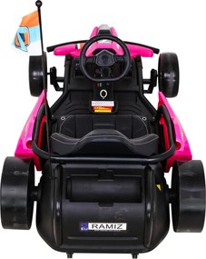 Ramiz Motokára Speed 7 Drift King na baterie pro děti růžová + funkce driftu + sportovní sedadlo + 2 rychlosti + EVA