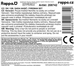RAPPA Hasičská sada s příslušenstvím / Karnevalový doplněk / Hasiči