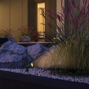 BRILO 3674-015 LED zahradní bodové svítidlo, 12 cm, 4,4 W, 380 lm, černá - BRILO