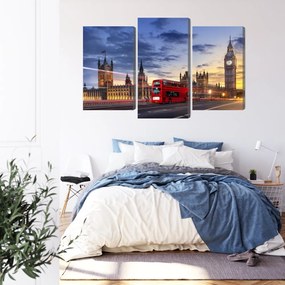 Vícedílný obraz Panorama Westminster A Big Ben, Londýn Nedostatek Nedostatek Přírodní plátno 60x40