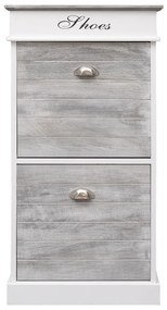 Botník šedý 50 x 28 x 98 cm dřevo pavlovnie - Default Title