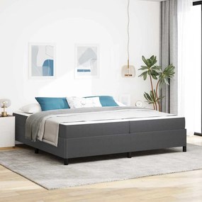 Rám postele s matrací Tmavě šedá 200 x 200 cm textil 3399141