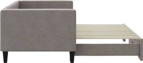 Válenda s přistýlkou taupe 80 x 200 cm textil 3196576