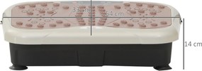 HOMCOM Vibrační deska Vibrační trenažér Vibrační zařízení Fitness trenažér LED displej USB reproduktor Tréninkové pásky Dálkové ovládání | Aosom