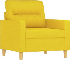 4dílná sedací souprava s polštáři světle žlutá textil 3201565