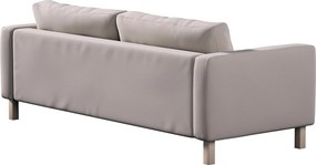 Potah na pohovku IKEA  Karlstad 3-místná, nerozkládací, krátký barva béžová látka sametová