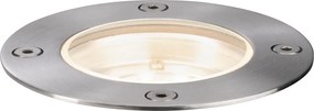 P 94228 Plug & Shine zemní svítidlo kruhové IP65 3000K 4W 24V stříbrná - PAULMANN