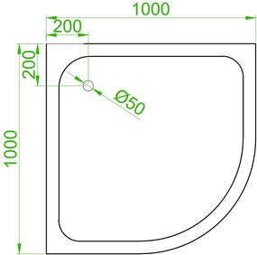 BPS-koupelny Hydromasážní box HYD-Porto 01C 100x100 cm černá/transparent