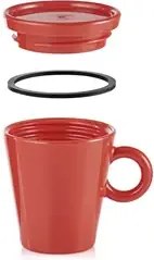 Guzzini CoffeeGo červená / Šálek na espresso / Dvouplášťový / Plast /