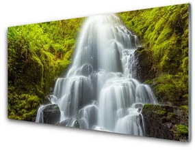 Obraz na skle Vodopád Příroda 120x60 cm