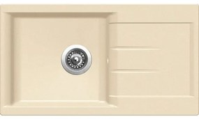 EBS Standard 780 Granitový dřez s odkapem oboustranné provedení, 78x44 cm, sahara