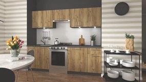 Kuchyňská sestava- DARIA- Antracit/ Řemeslný dub