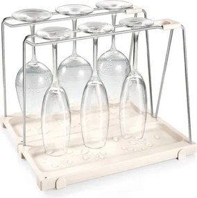 TESCOMA Držák sklenic na víno s odkapávačem FlexiSPACE 330 x 148 mm