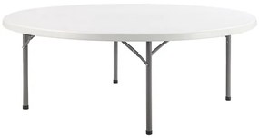 TENTino Skládací stůl průměr 152 cm, bílý, STL152K