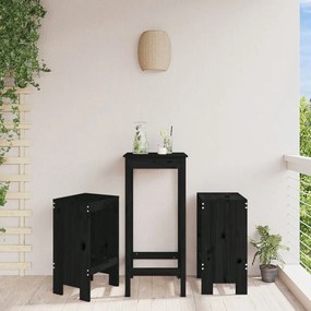 vidaXL Barové stoličky 2 ks bílé 40 x 36 x 75 cm masivní borové dřevo [825345] Barva: Černá borovice