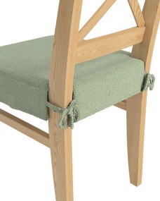 Sedák na židli IKEA Ingolf barva zelená látka pletený vzor