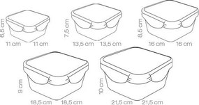 Krabičky na jídlo 5 ks Freshbox – Tescoma