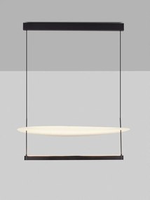 Bílé/matně černé hliníkové LED stmívatelné závěsné svítidlo ø 80 cm Diona – Nova Luce
