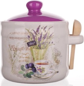 Keramická dóza se lžičkou BANQUET Lavender