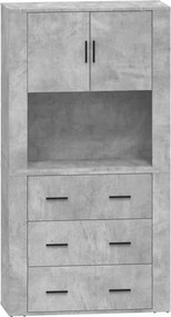 Skříň highboard betonově šedá kompozitní dřevo 3185387
